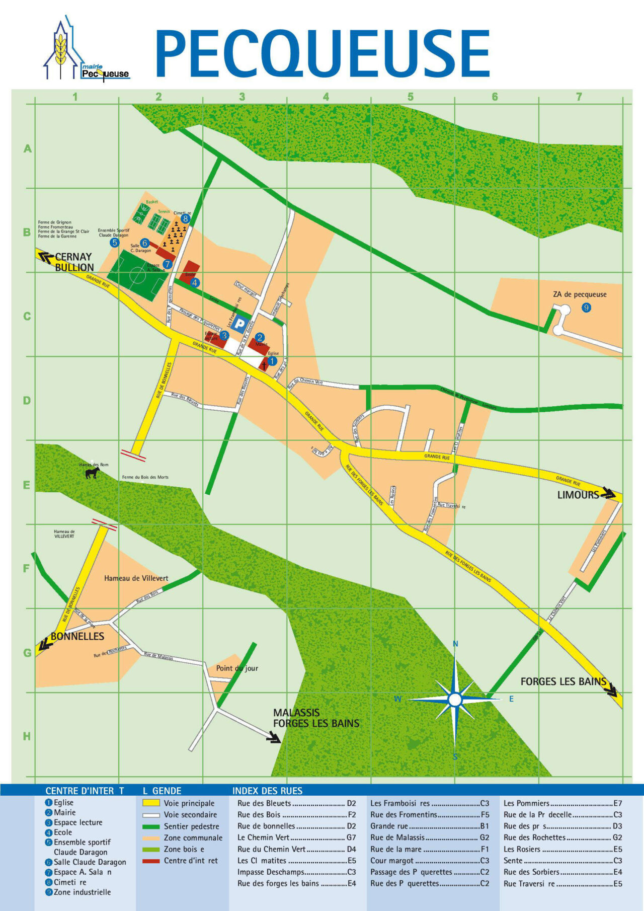 Plan du Village - Mairie de Pecqueuse