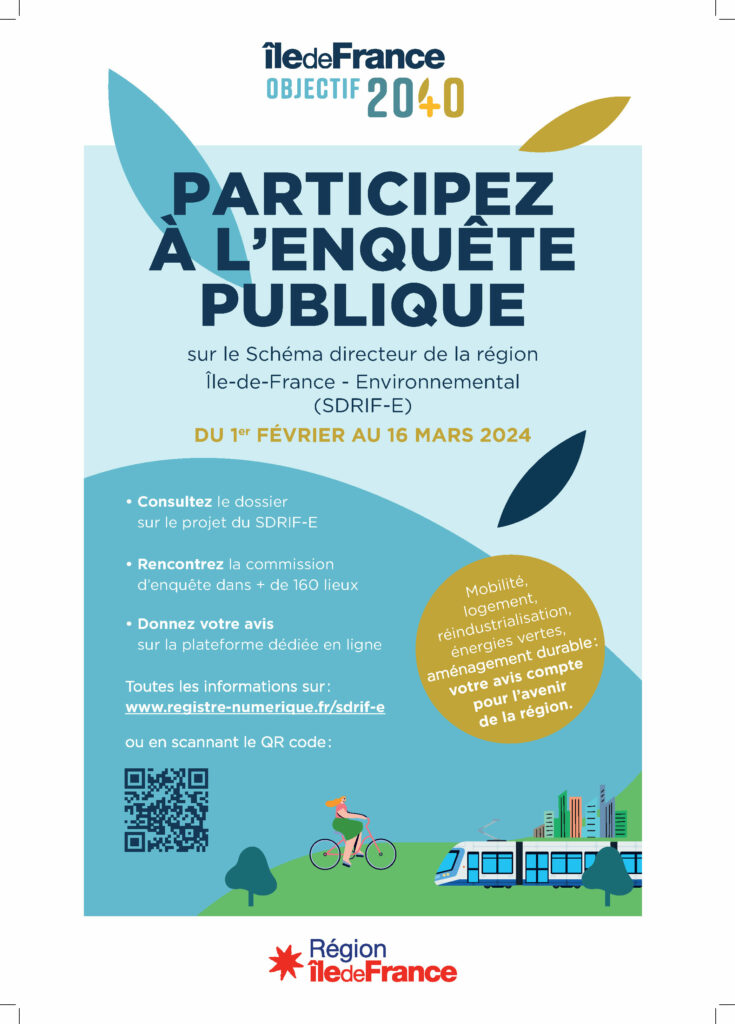 Participez à l'enquête publique sur le Schéma Directeur de la région ...