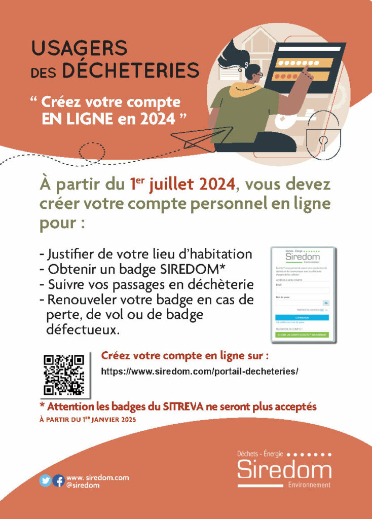 Accès aux déchèteries : Usagers particuliers, créez votre compte en ...